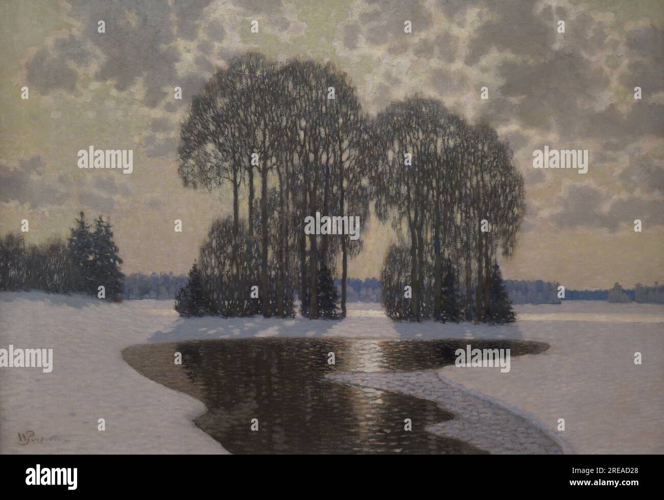 Vilhelms Purvitis (1872-1945). Latvian painter. Winter, ca. 1910. Oil ...