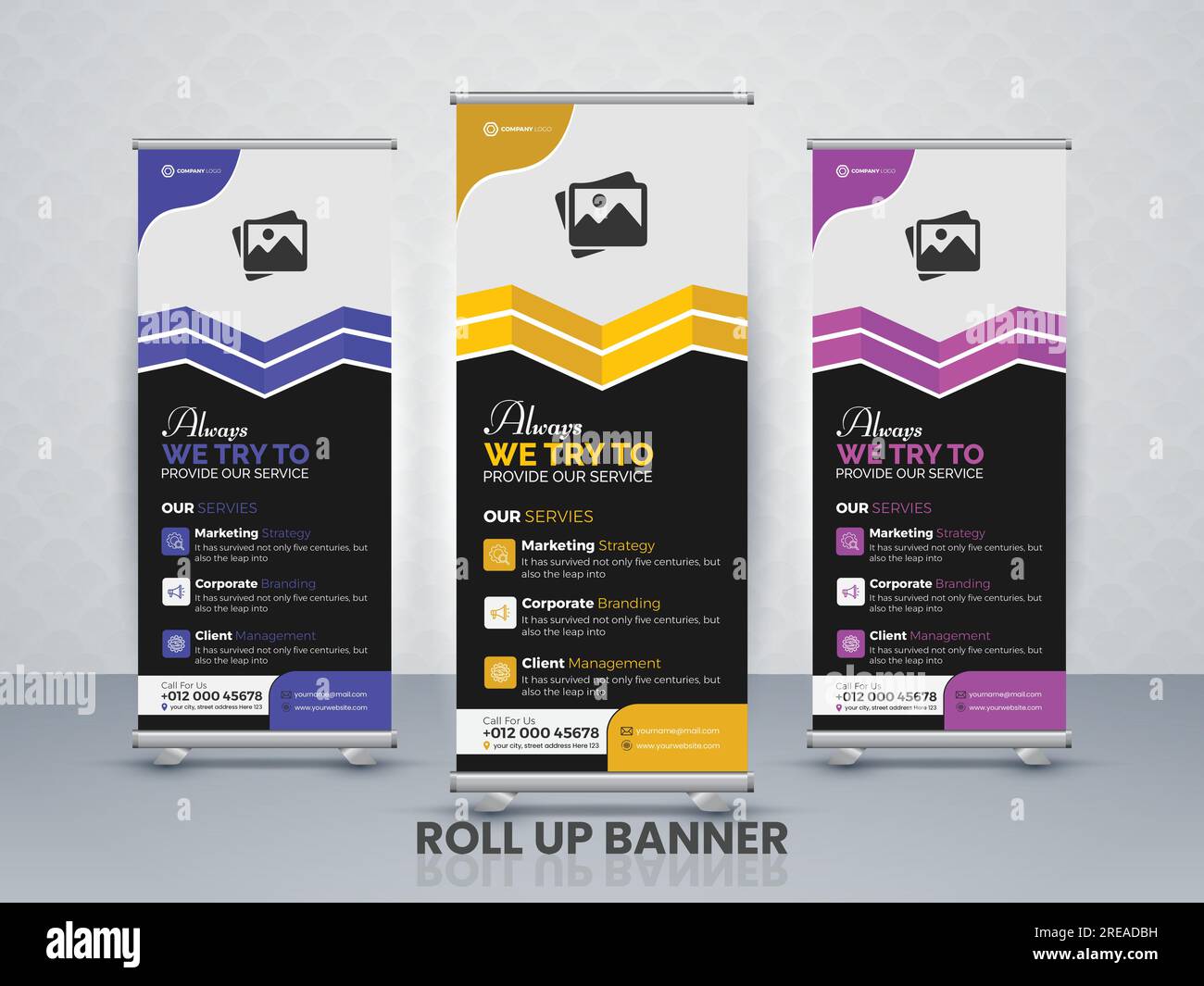 Business Roll up banner design Stock Vector Image & Art - Alamy