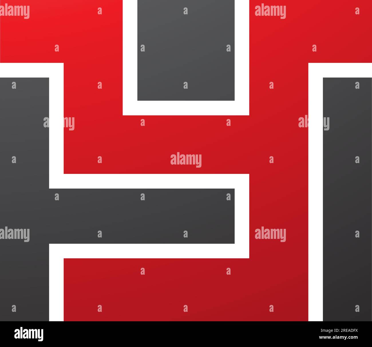 Red and Black Rectangle Shaped Letter Y Icon on a White Background ...