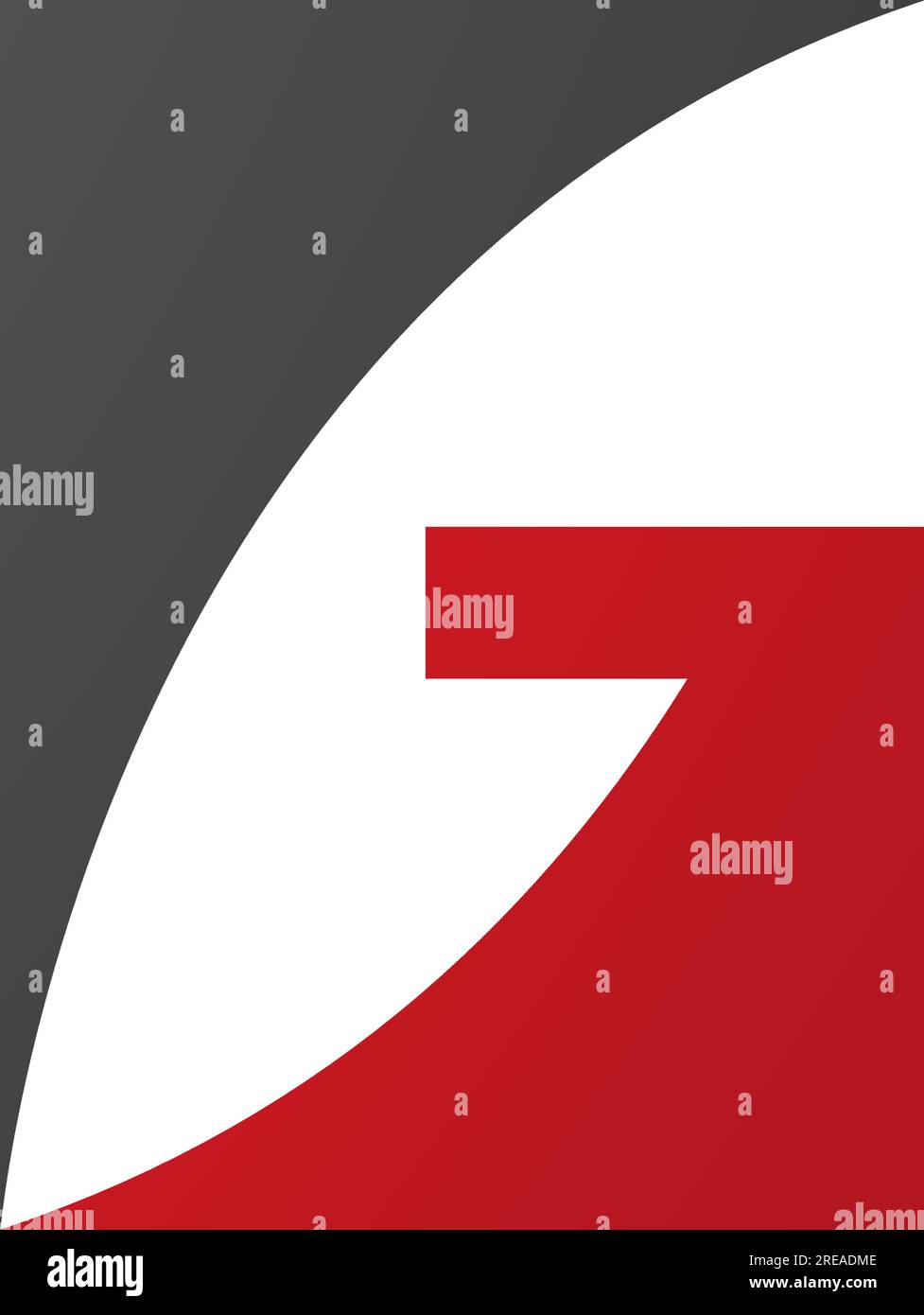 Red and Black Rectangular Letter G Icon on a White Background Stock ...