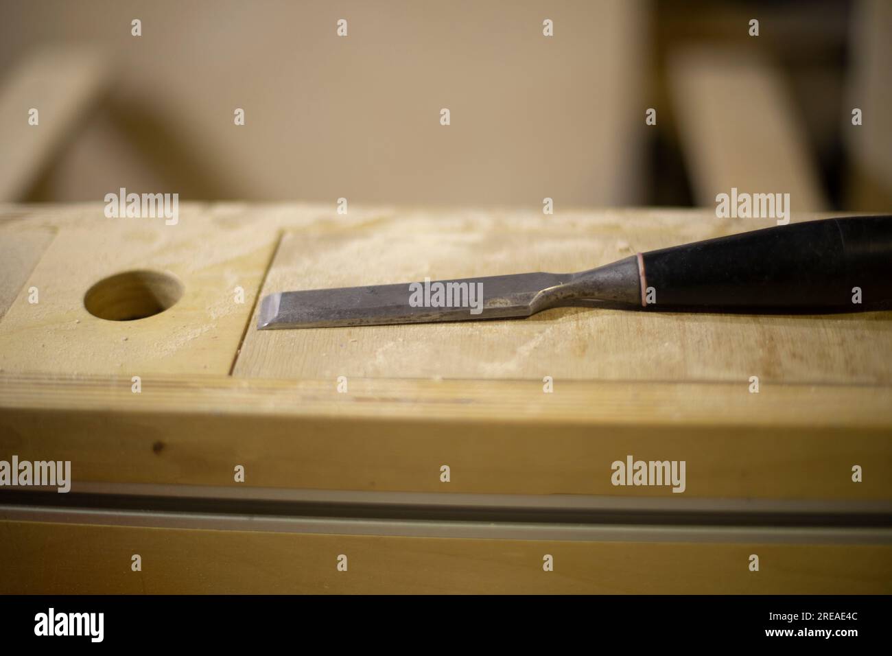 Hand tools for cutting wood. Joinery. Blade made of steel Stock Photo ...