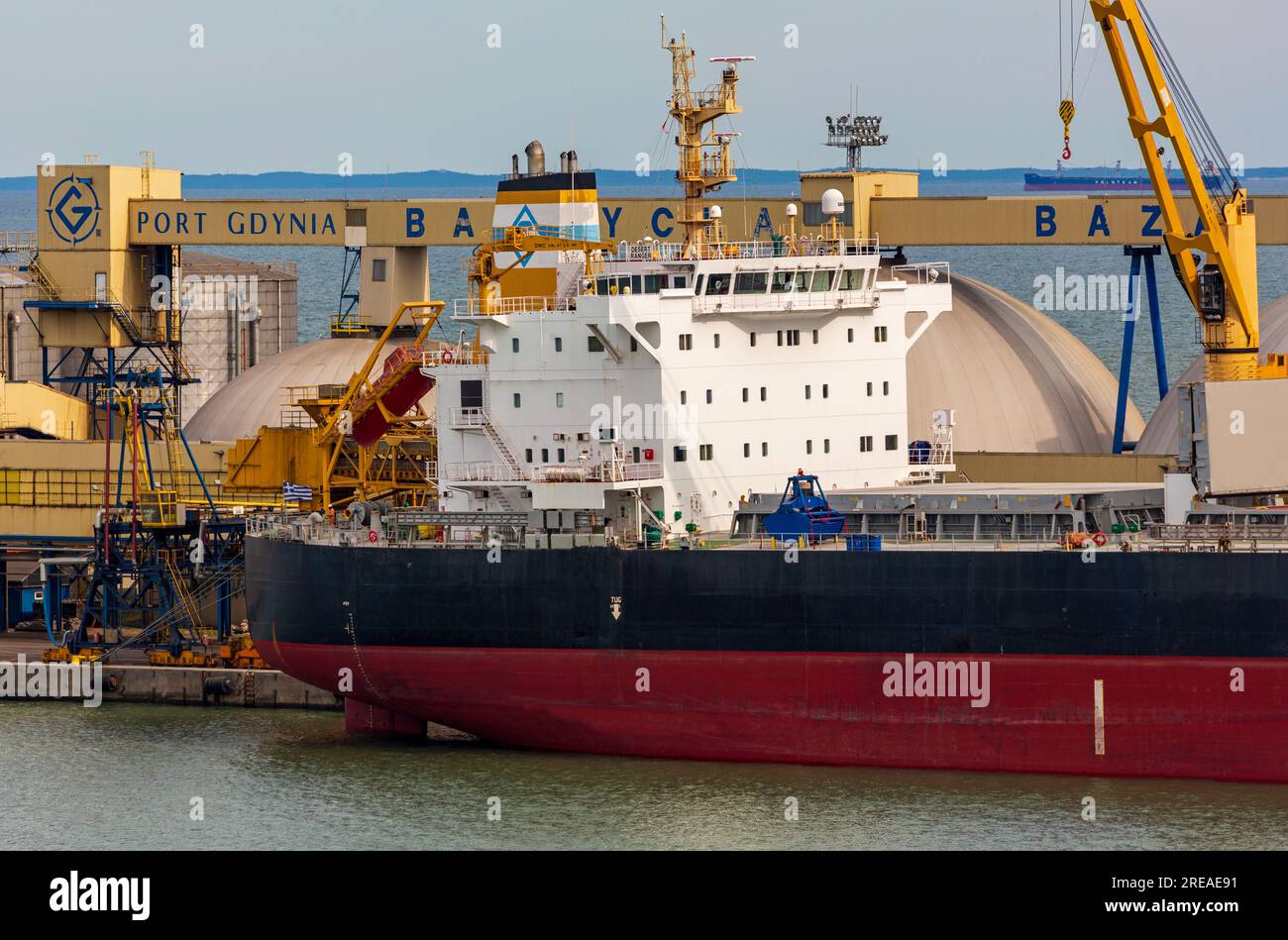 Cargo ship, Gdynia Port, Poland, Europe Stock Photo - Alamy