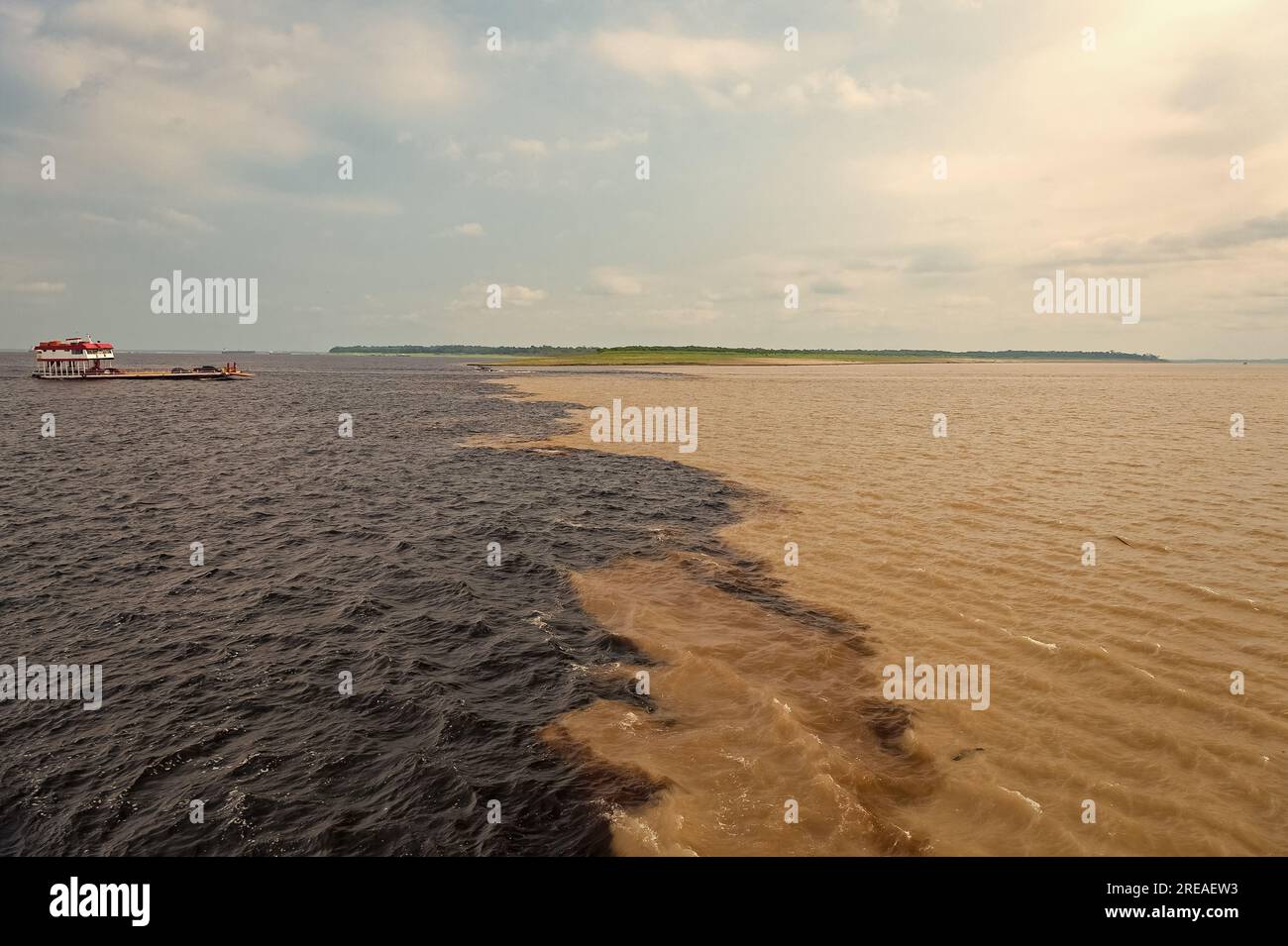 nature waterscape of amazon and rio negro river. photo of nature ...