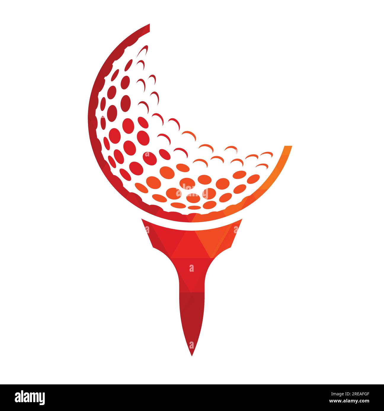 Golf Logo Design Template Vector. Golf ball on tee logo design icon ...