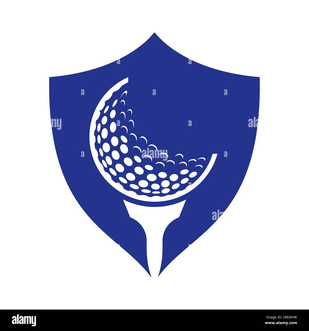 Golf Logo Design Template Vector. Golf ball on tee logo design icon ...