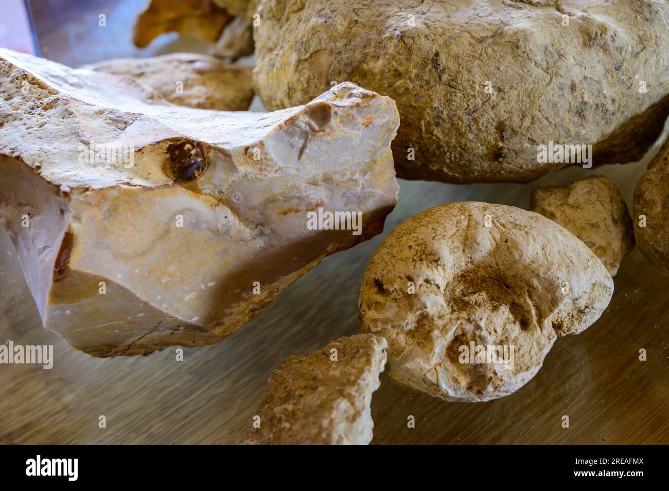 Wine tour in cellars in Pouilly-Fume appellation, examples of soils of ...