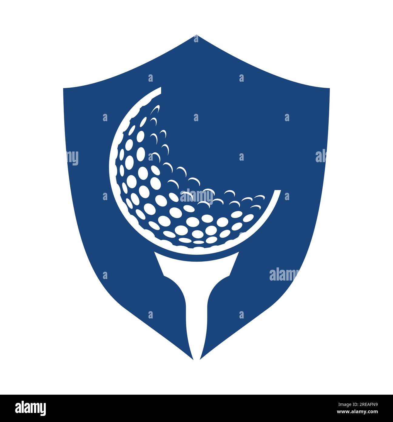 Golf Logo Design Template Vector. Golf ball on tee logo design icon ...