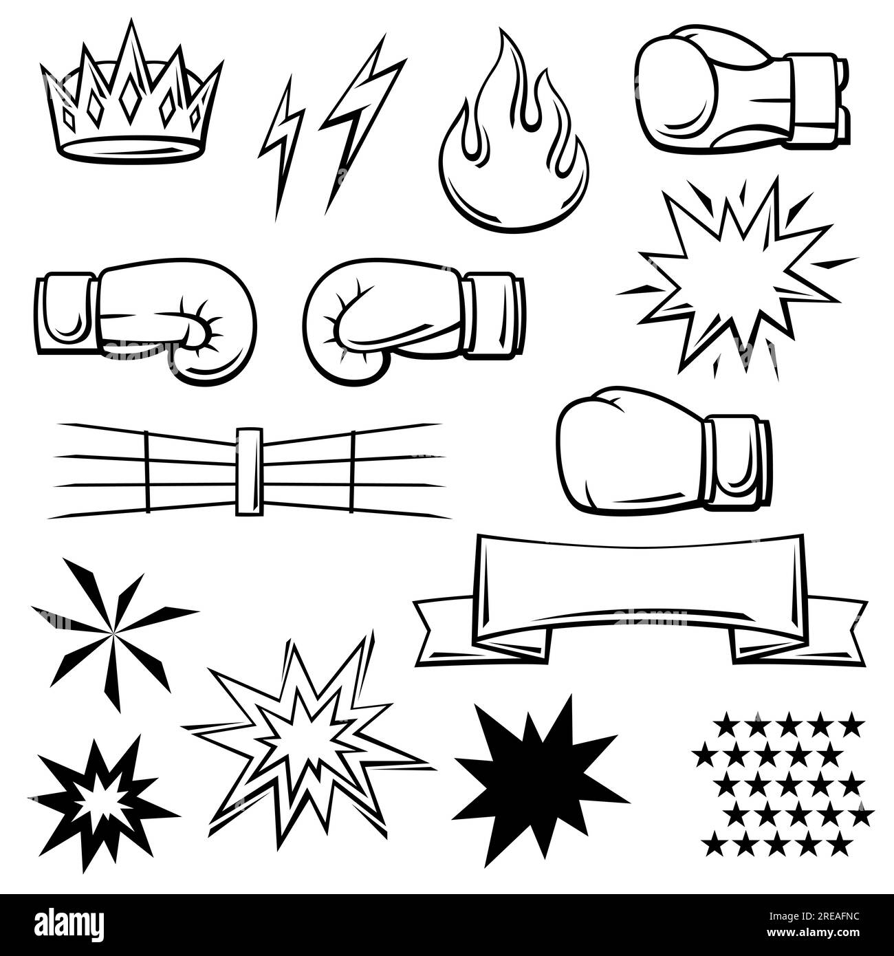 Cartoon boxing tournament Stock Vector Images - Alamy