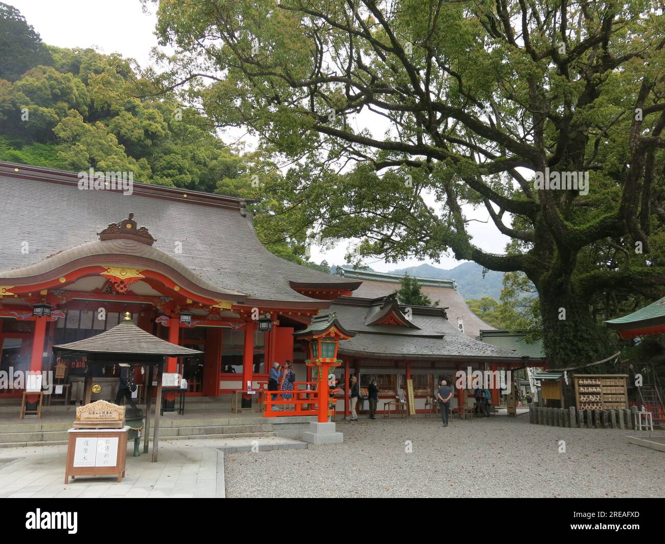 One of the main Shinto buildings at the Nachi Taisha Shrine, one of the ...