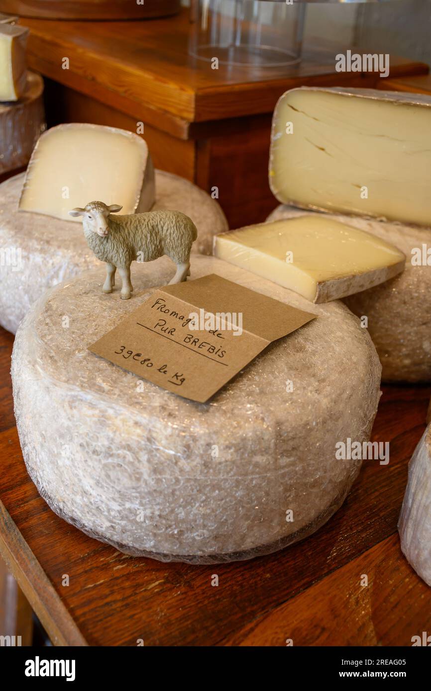 Farmer shop in La Grave ski village, Hautes Alpes, France, cheese for ...