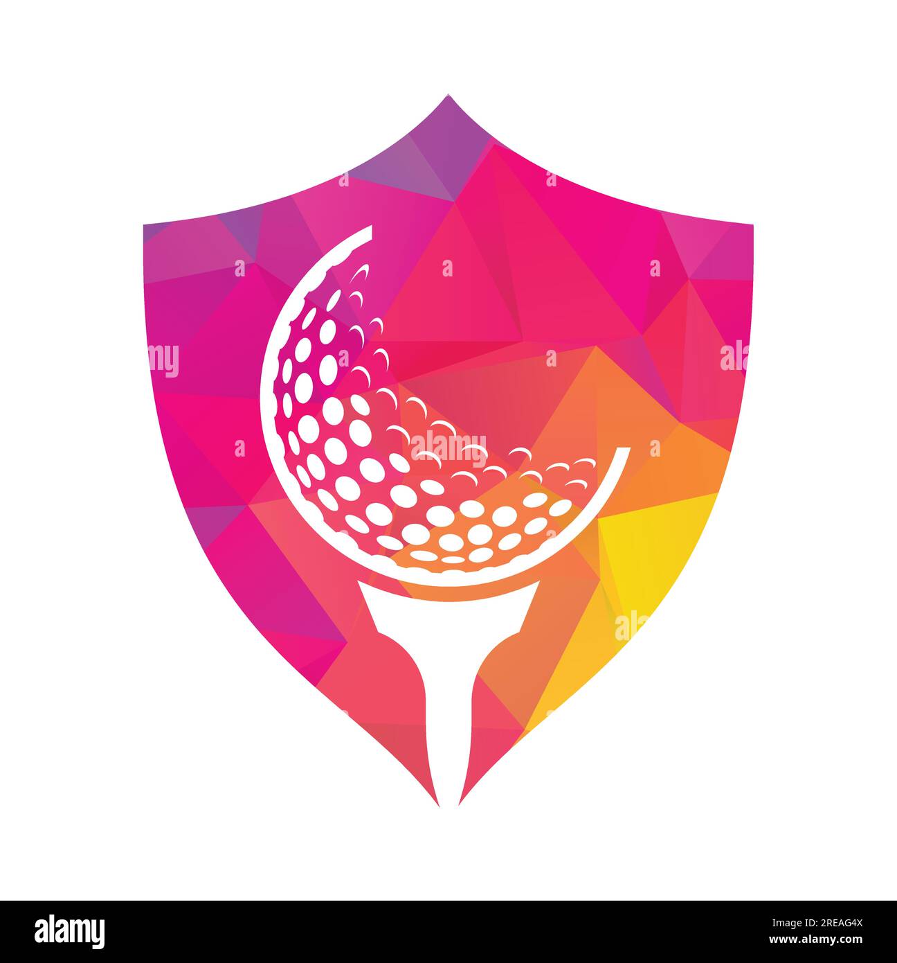 Golf Logo Design Template Vector Golf Ball On Tee Logo Design Icon Stock Vector Image And Art Alamy