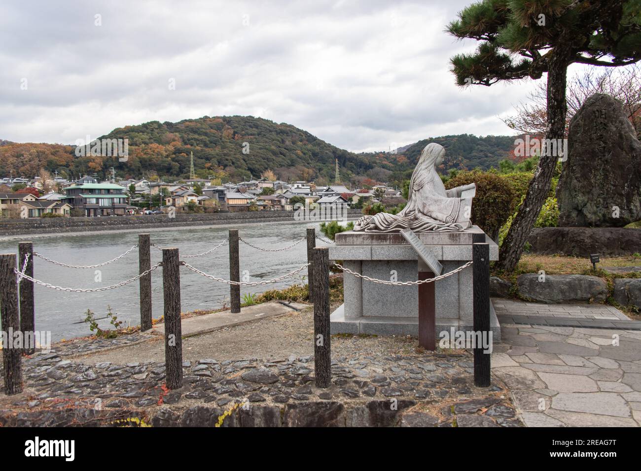 Statue of a Japanese novelist, poet and lady-in-waiting at the court in ...
