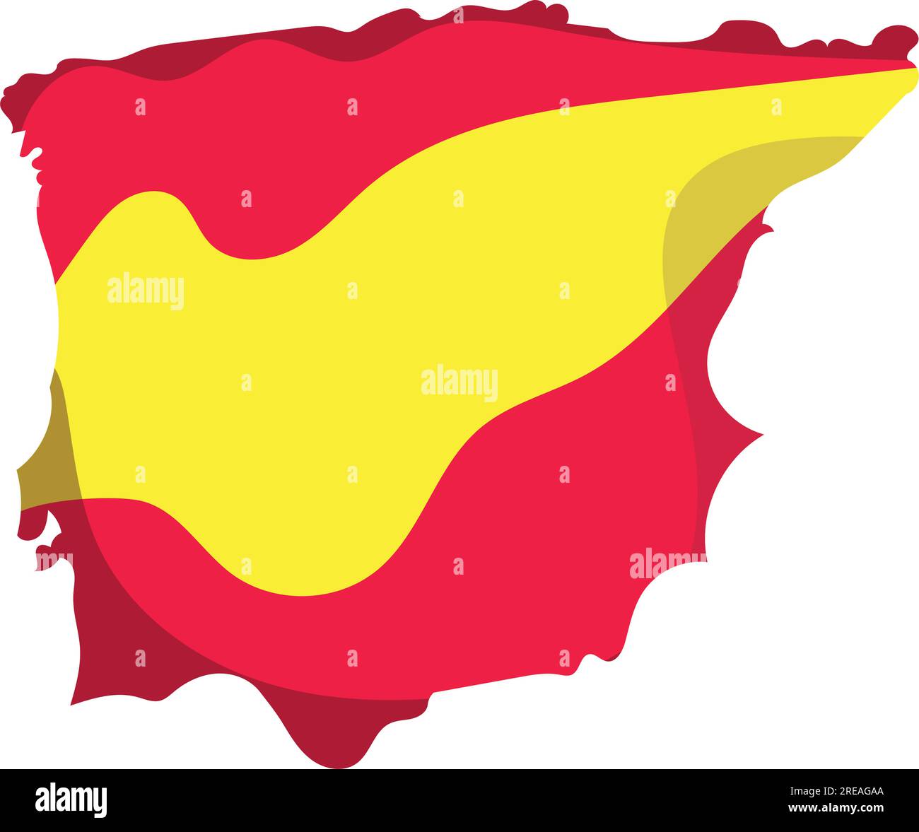 Isolated map of Spain with its flag Vector Stock Vector Image & Art - Alamy