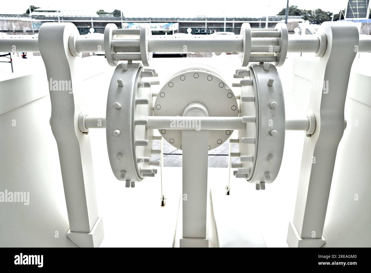 Complex mechanical machine with cogwheels, transmission, bearings and ...