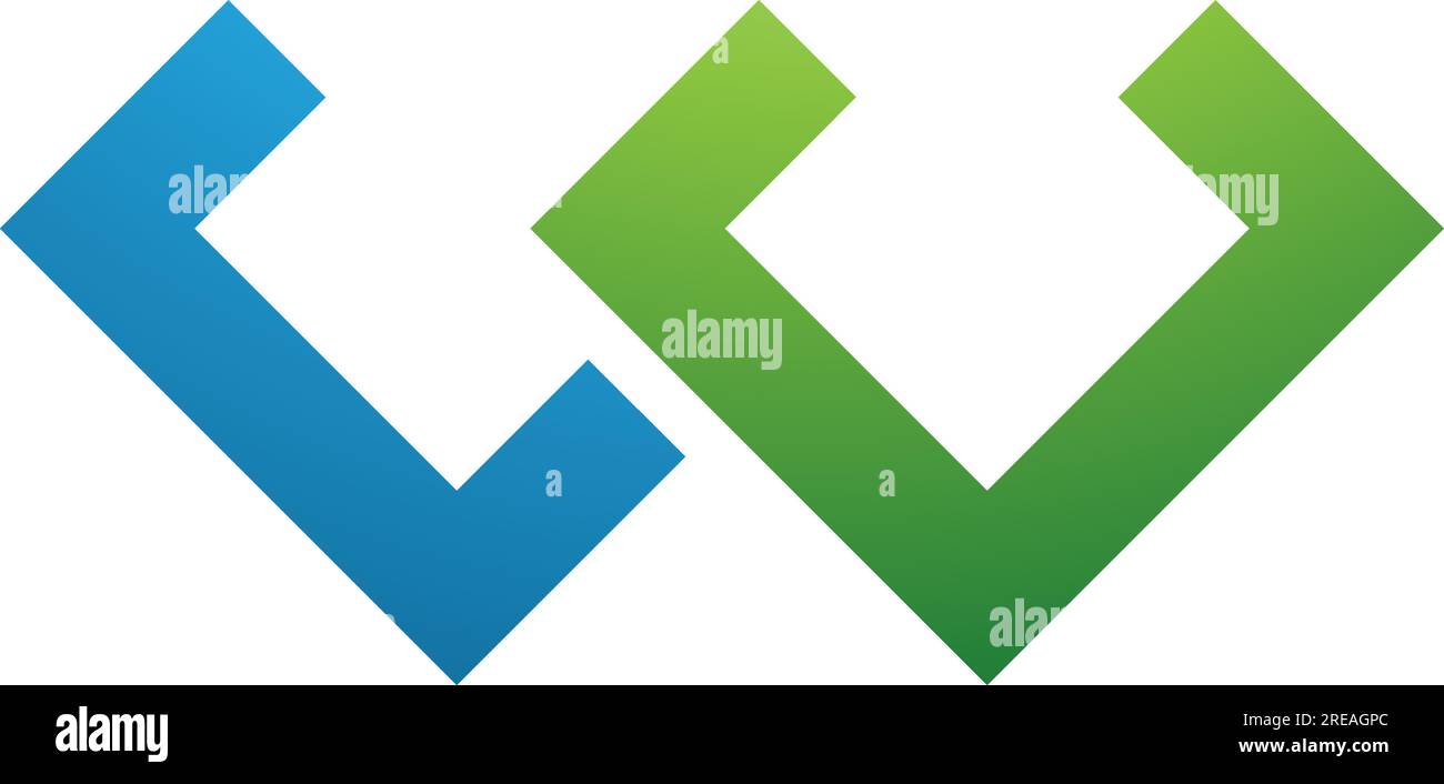 W green logos hi-res stock photography and images - Alamy