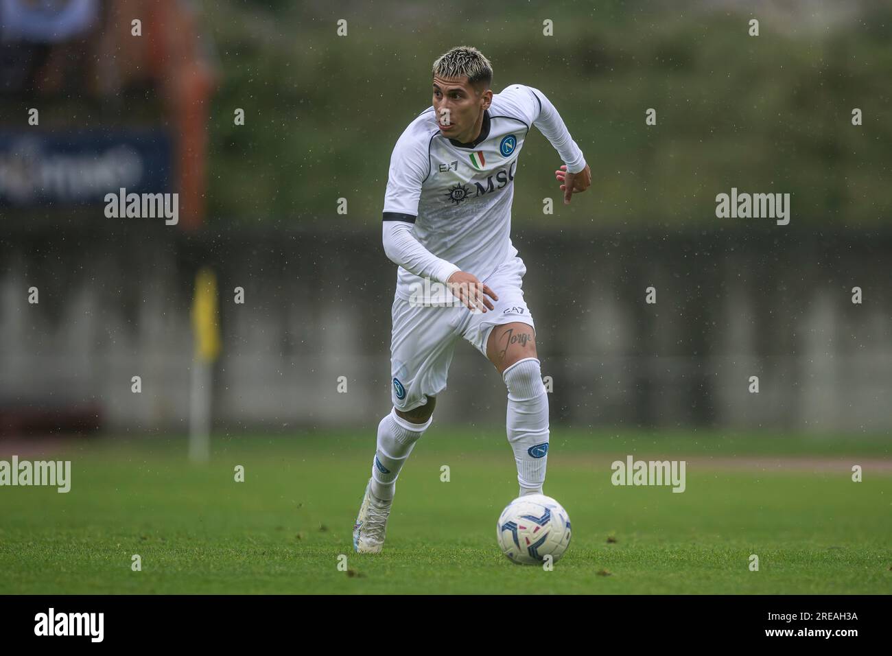 Mathias Olivera of SSC Napoli in action during the pre-season friendly ...