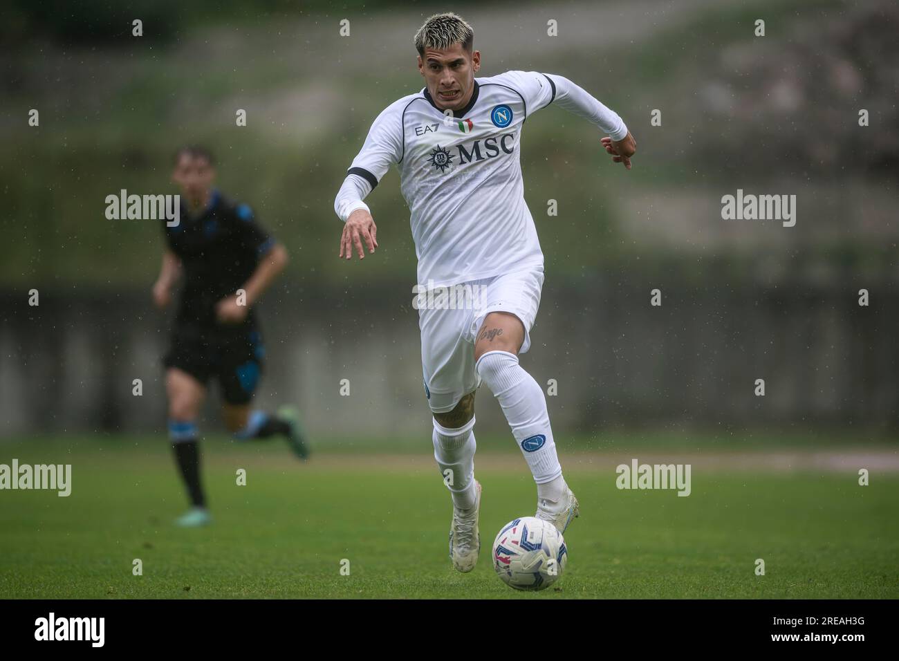Mathias Olivera of SSC Napoli in action during the pre-season friendly ...