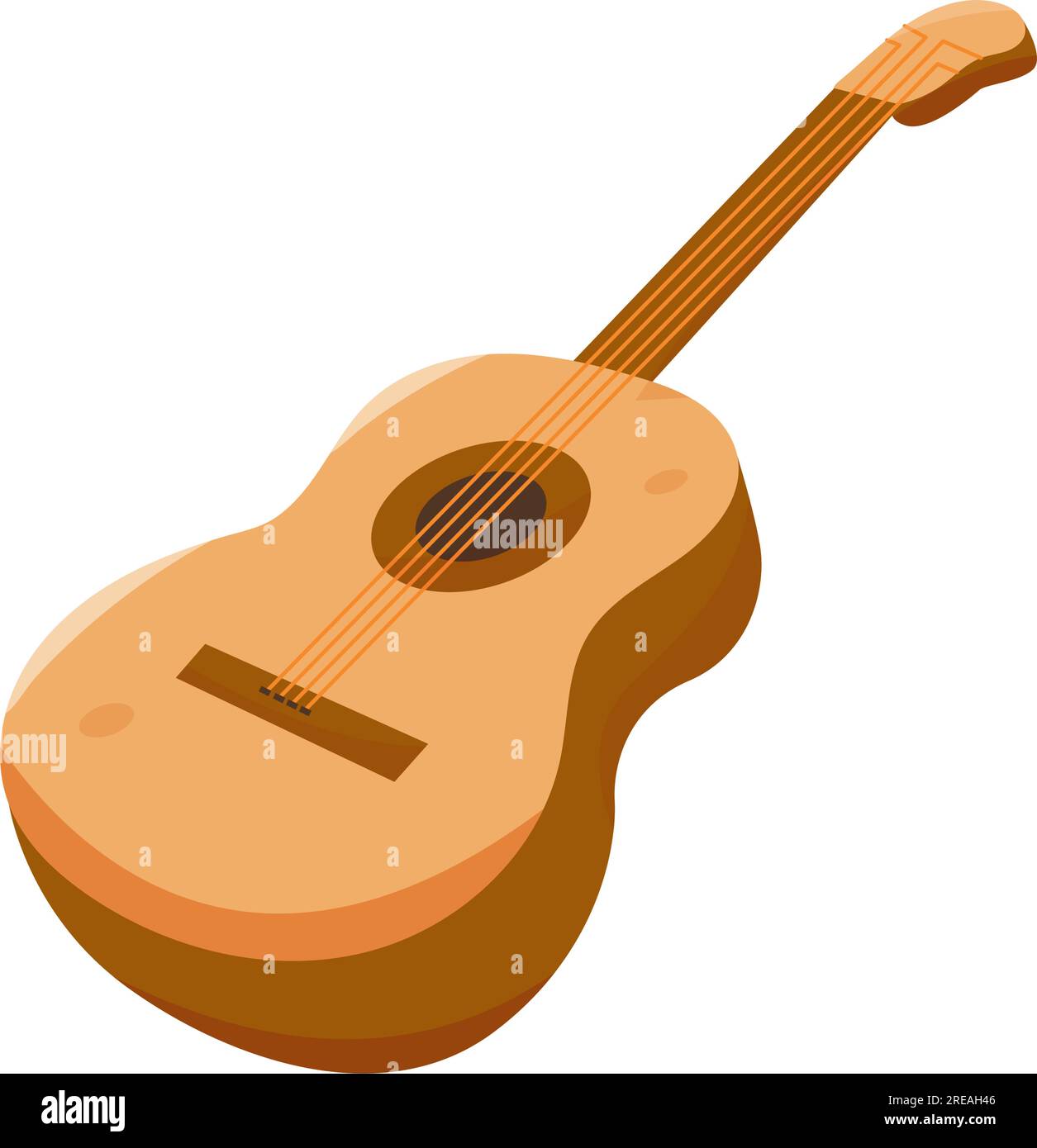 Isolated colored guitar sketch musical instrument Vector illustration ...