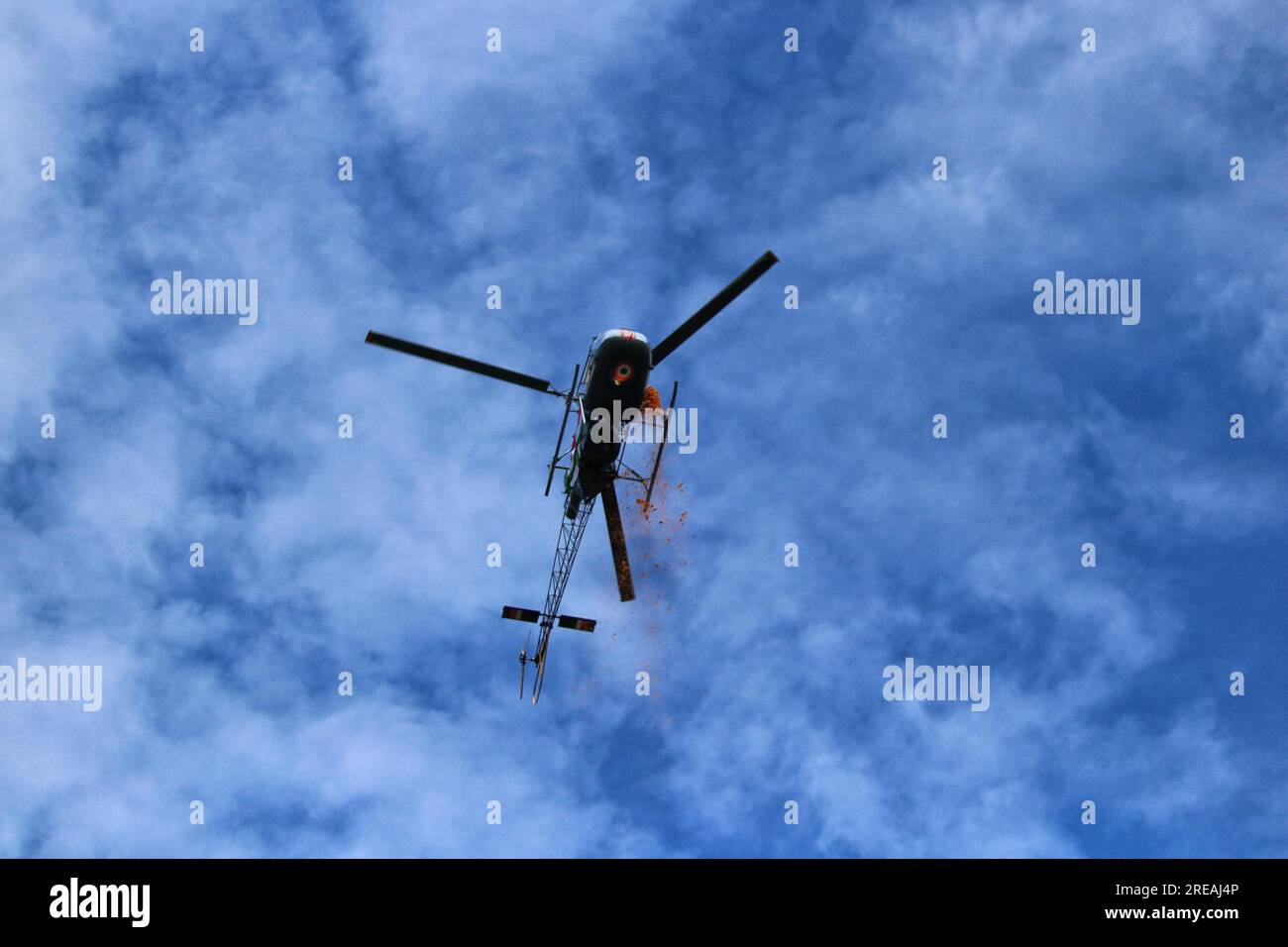 July 26, 2023, Drass Kashmir, India : An Indian army helicopter fly ...