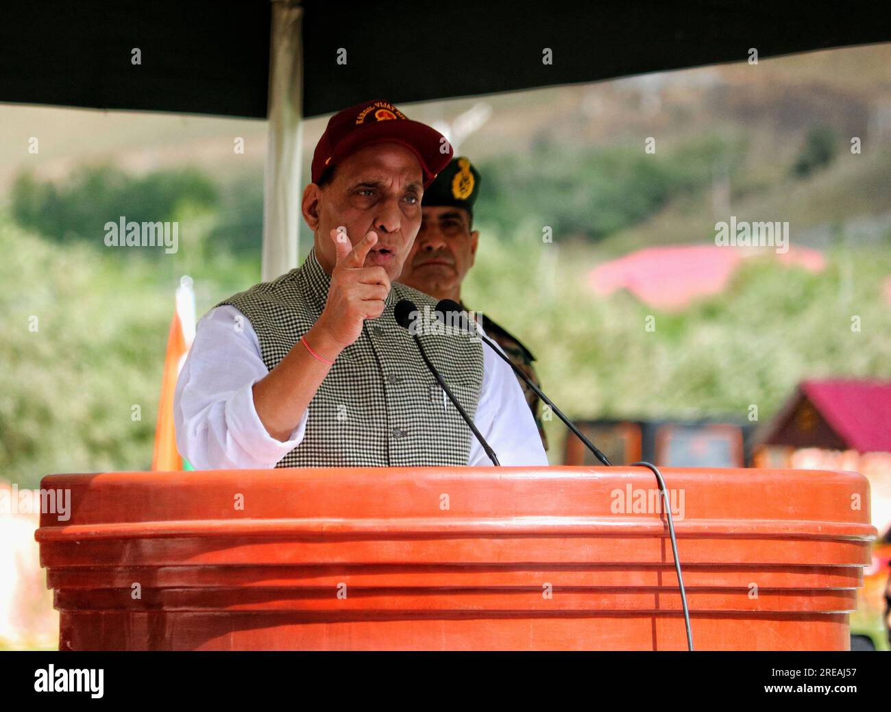 July 26, 2023, Drass Kashmir, India : Indian Union Defence Minister ...