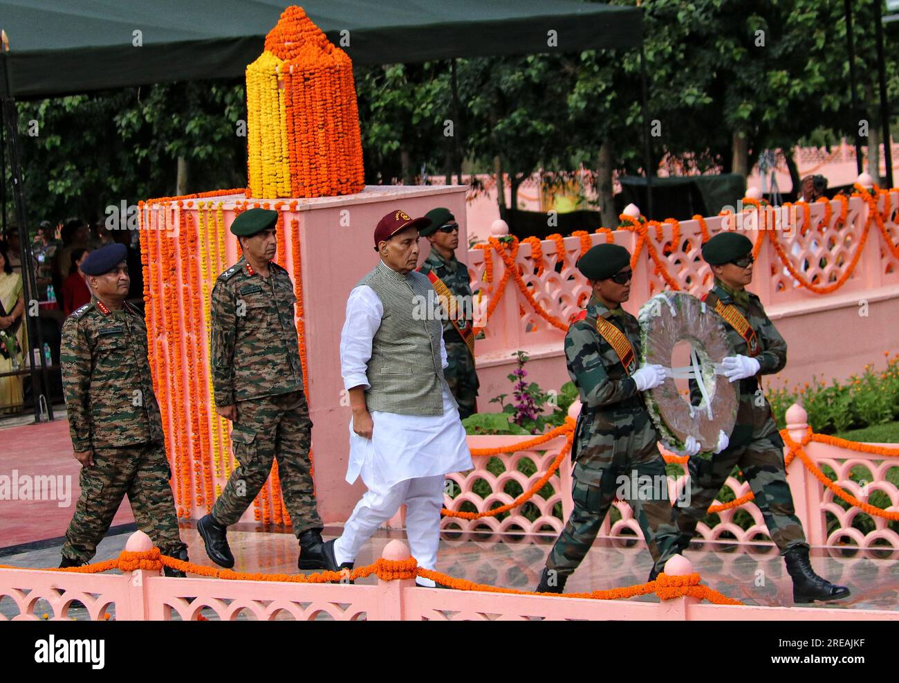 July 26, 2023, Drass Kashmir, India : Indian Union Defence Minister ...