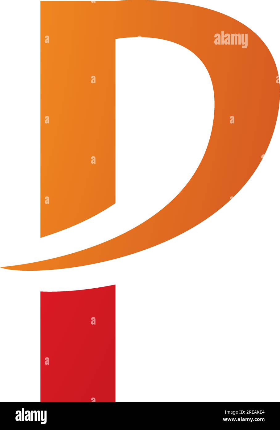 Orange and Red Letter P Icon with a Pointy Tip on a White Background Stock Vector Image & Art ...