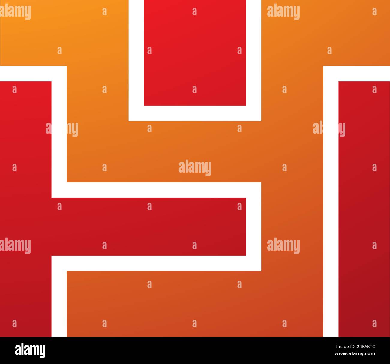 Orange and Red Rectangle Shaped Letter Y Icon on a White Background ...