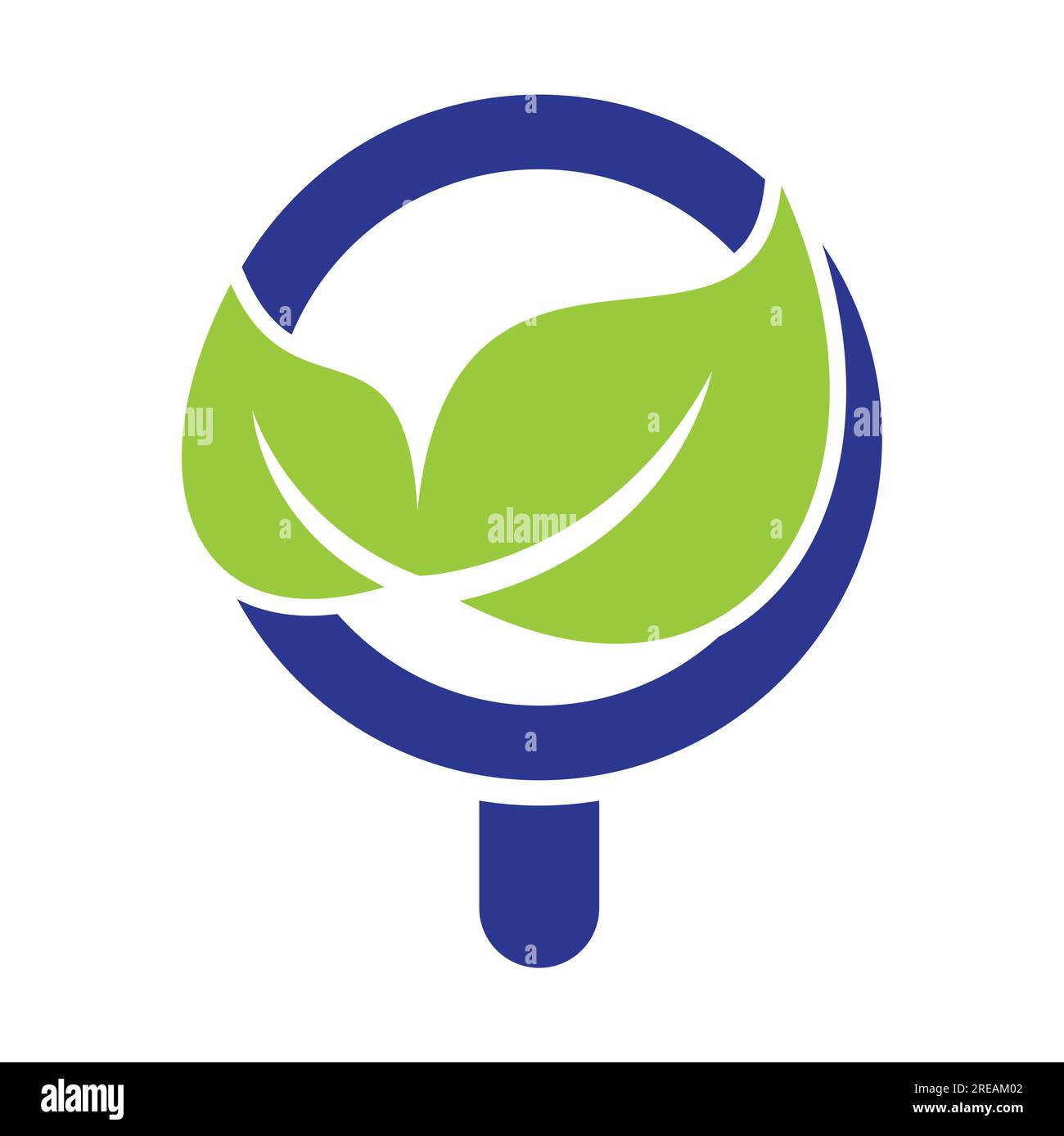 Leaf search bulb shape concept vector logo template. Nature Finder logo ...