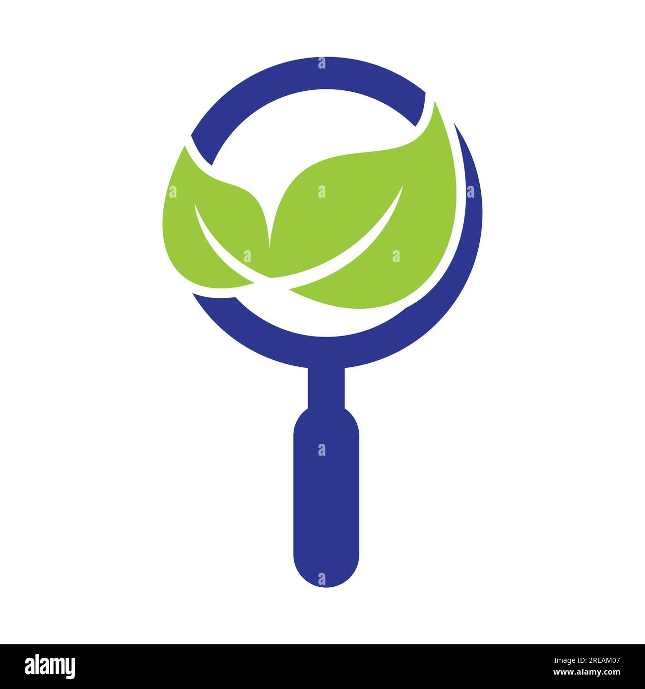 Leaf search bulb shape concept vector logo template. Nature Finder logo ...