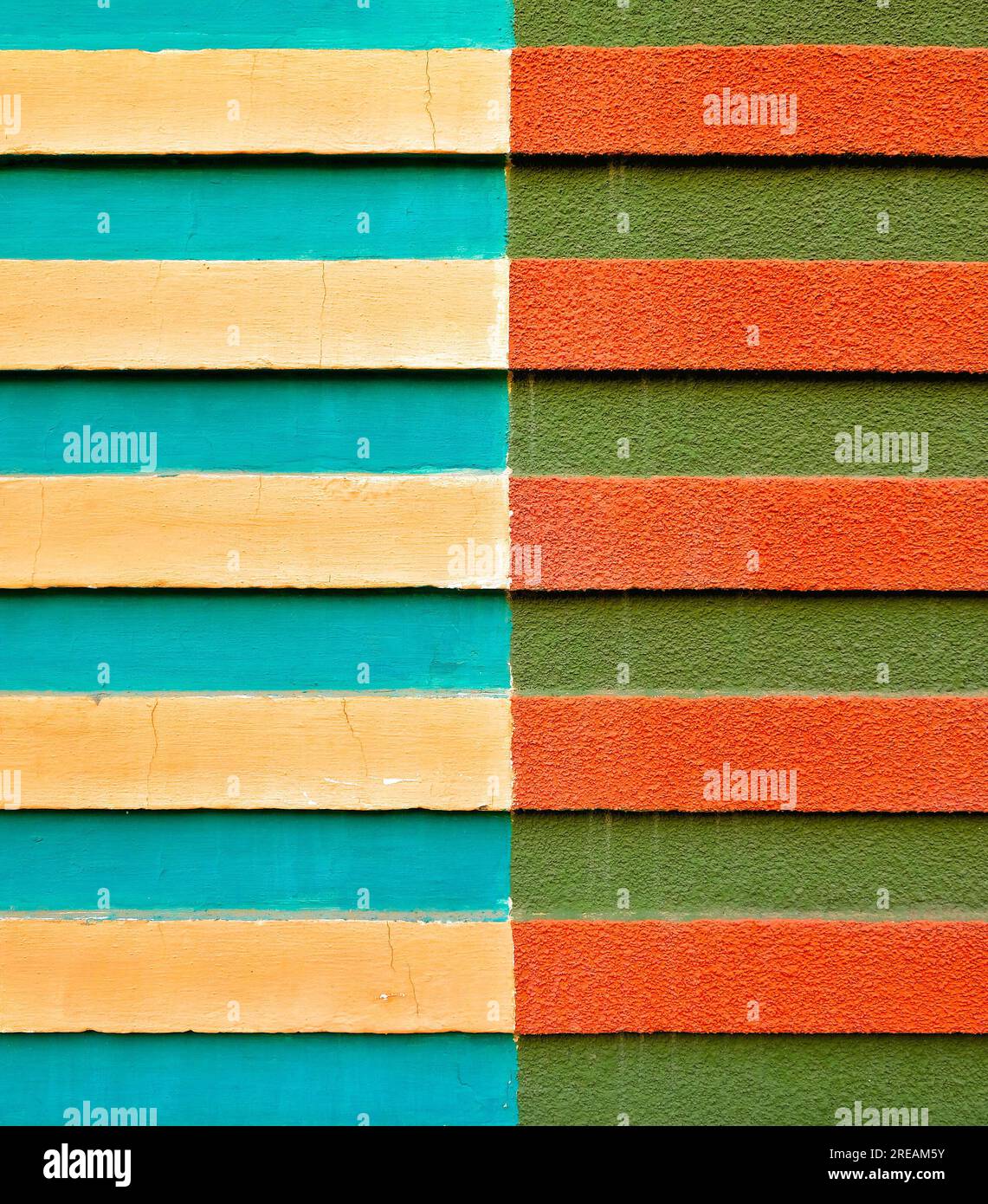 Abstract green and yellow pattern with wide bands in different shades ...