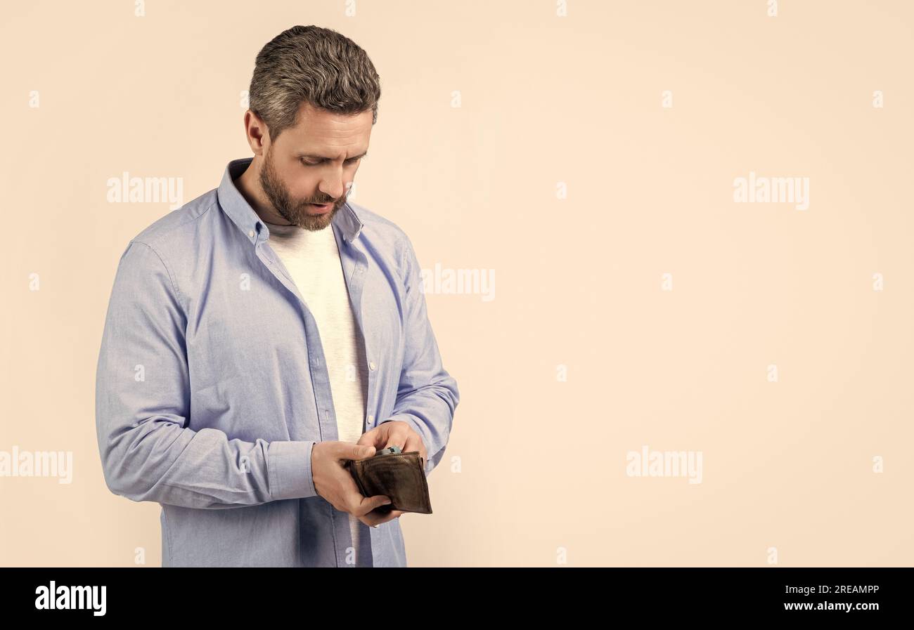 photo of man pay salary, advertisement. man pay salary isolated on ...