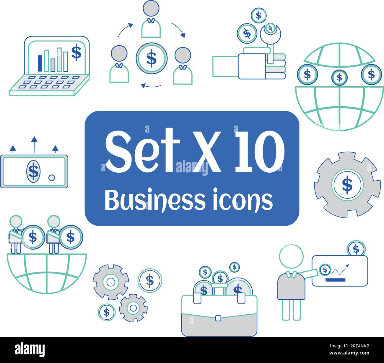 Set of different business icons Vector Stock Vector Image & Art - Alamy