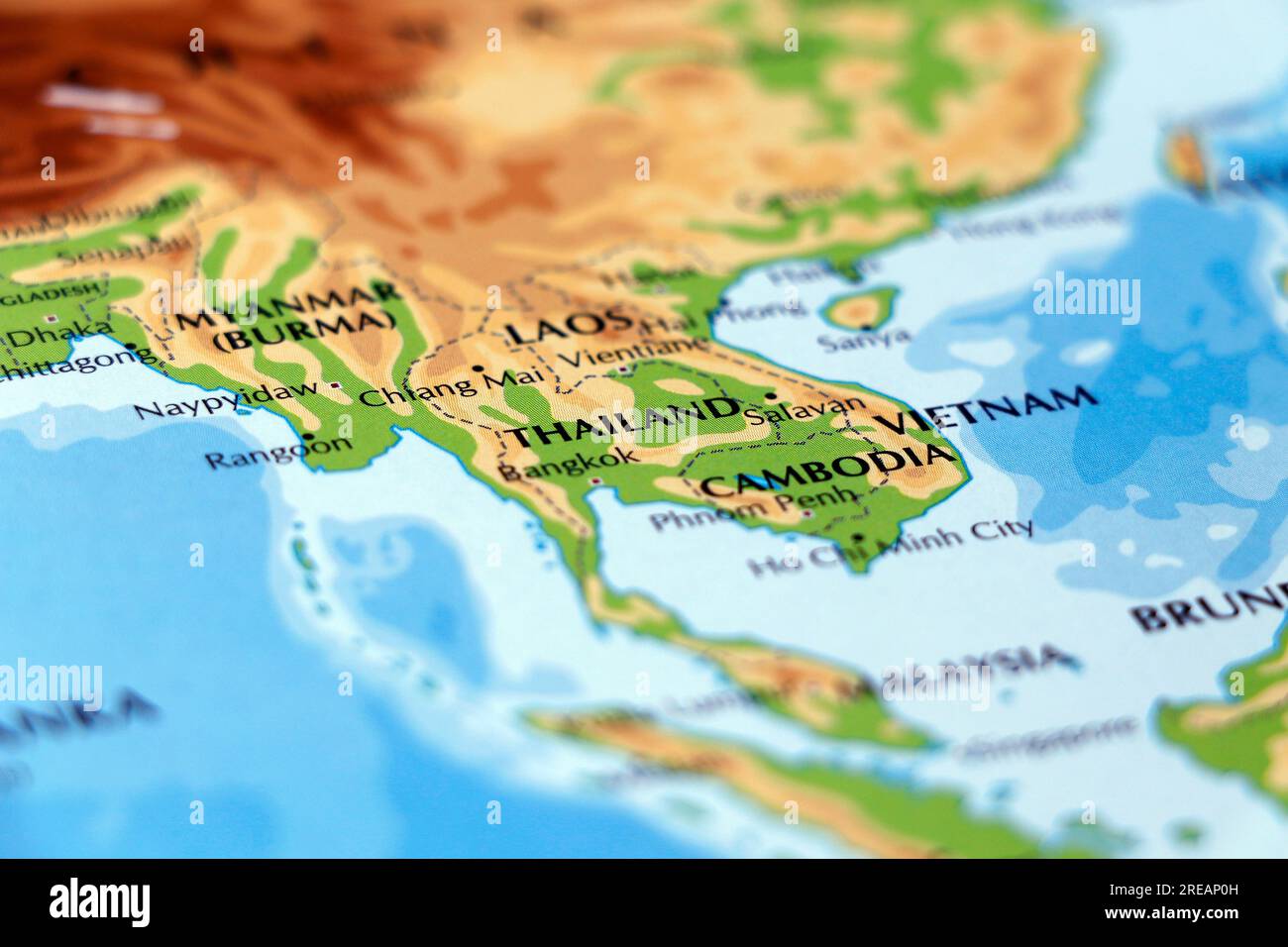 Thailand Asia Map Historic Map : Southeast Asia: Thailand, Vietnam,