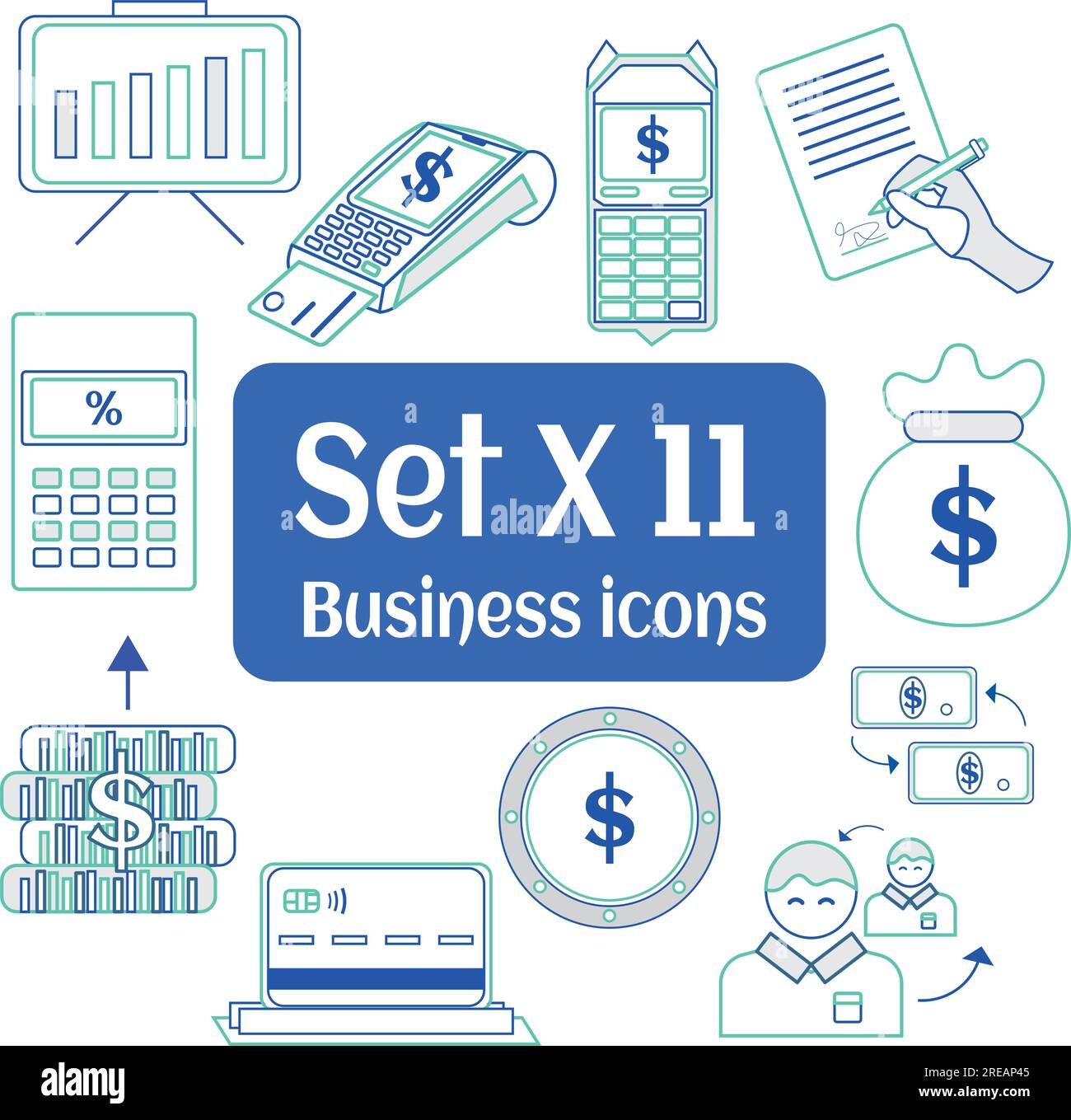 Set of different business icons Vector Stock Vector Image & Art - Alamy