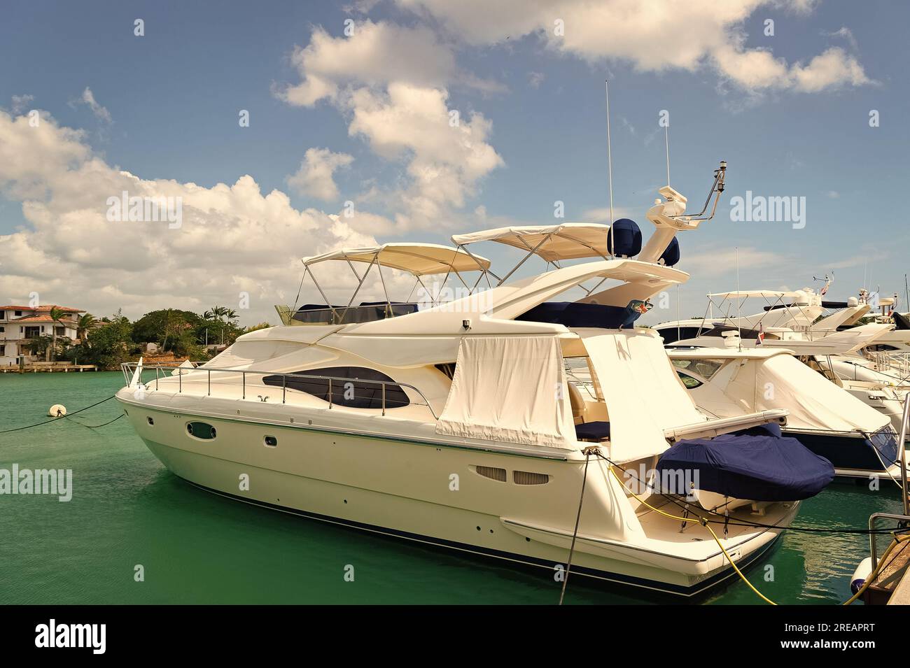 touristic yacht harbour in summer. yacht harbour in summer vacation ...