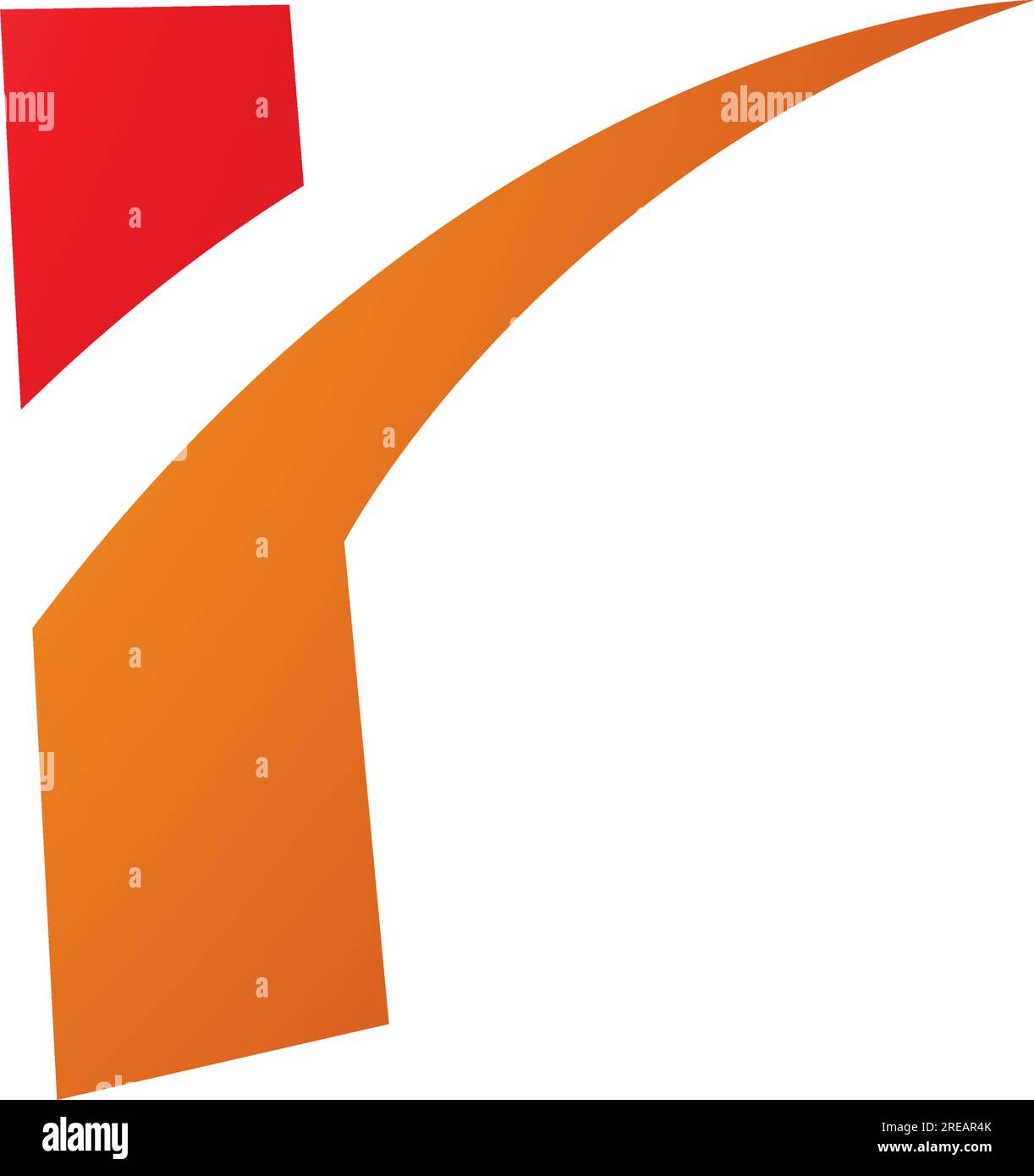 Orange and Red Spiky Shaped Letter R Icon on a White Background Stock ...