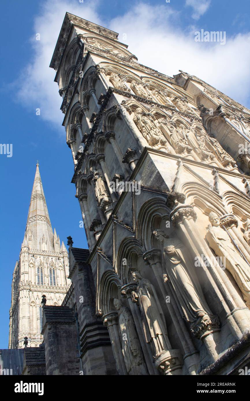 Salisbury Cathedral - Cathedral Church of the Blessed Virgin Mary Stock ...
