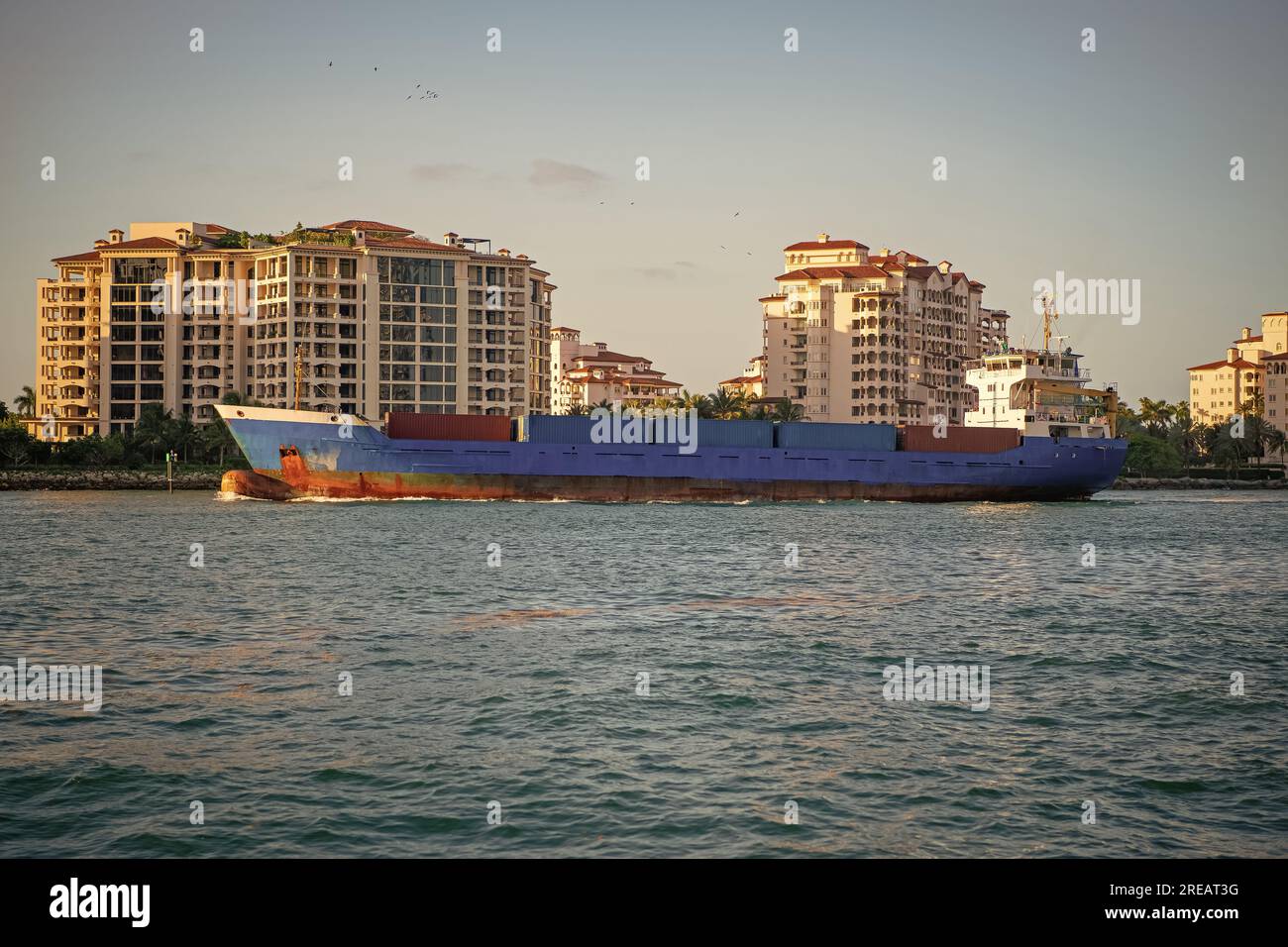 image of cargo barge carrying container. cargo barge carrying container ...