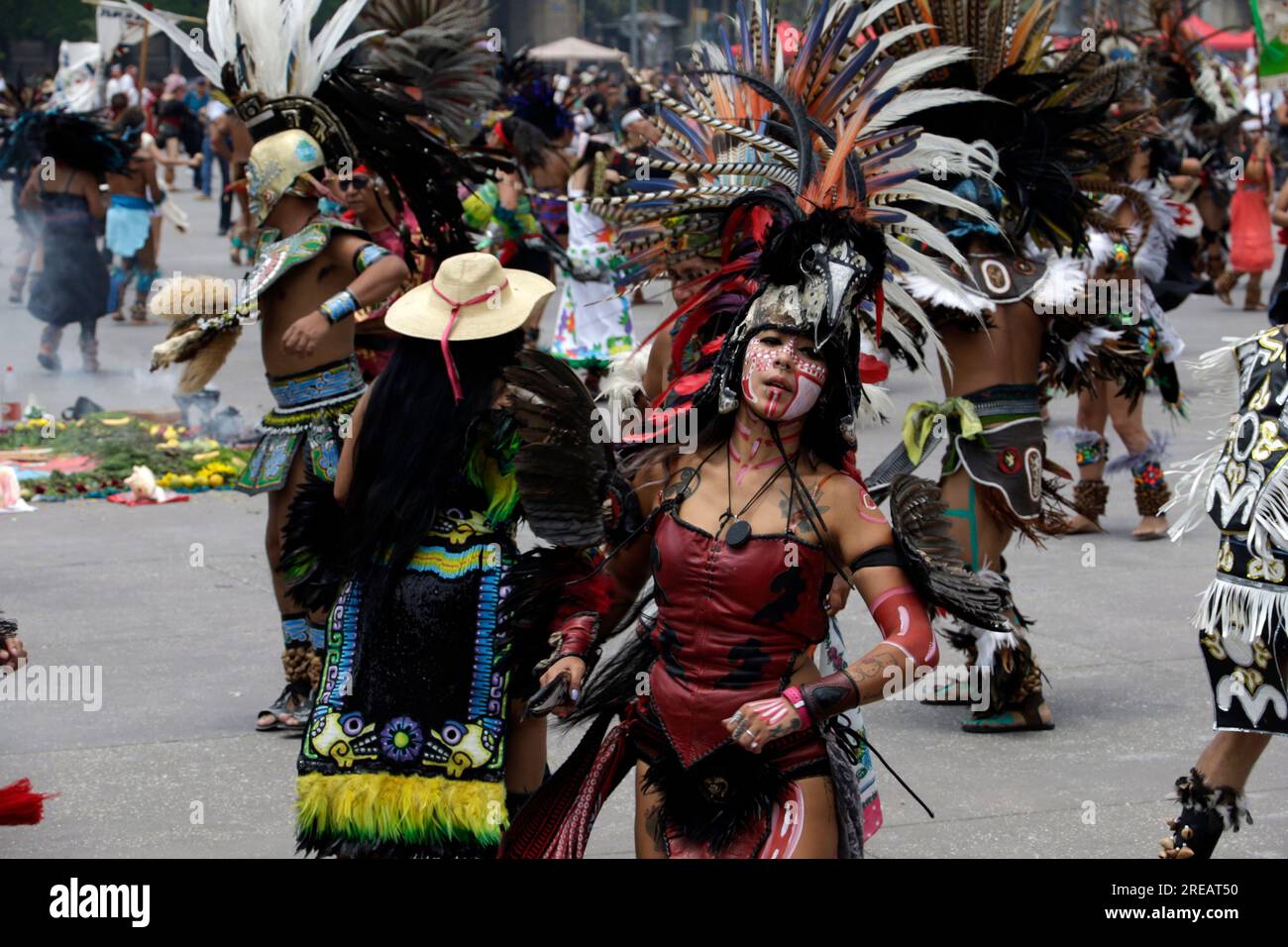 Mexico City, Mexico. 26th July, 2023. Hundreds of dancers and guardian ...