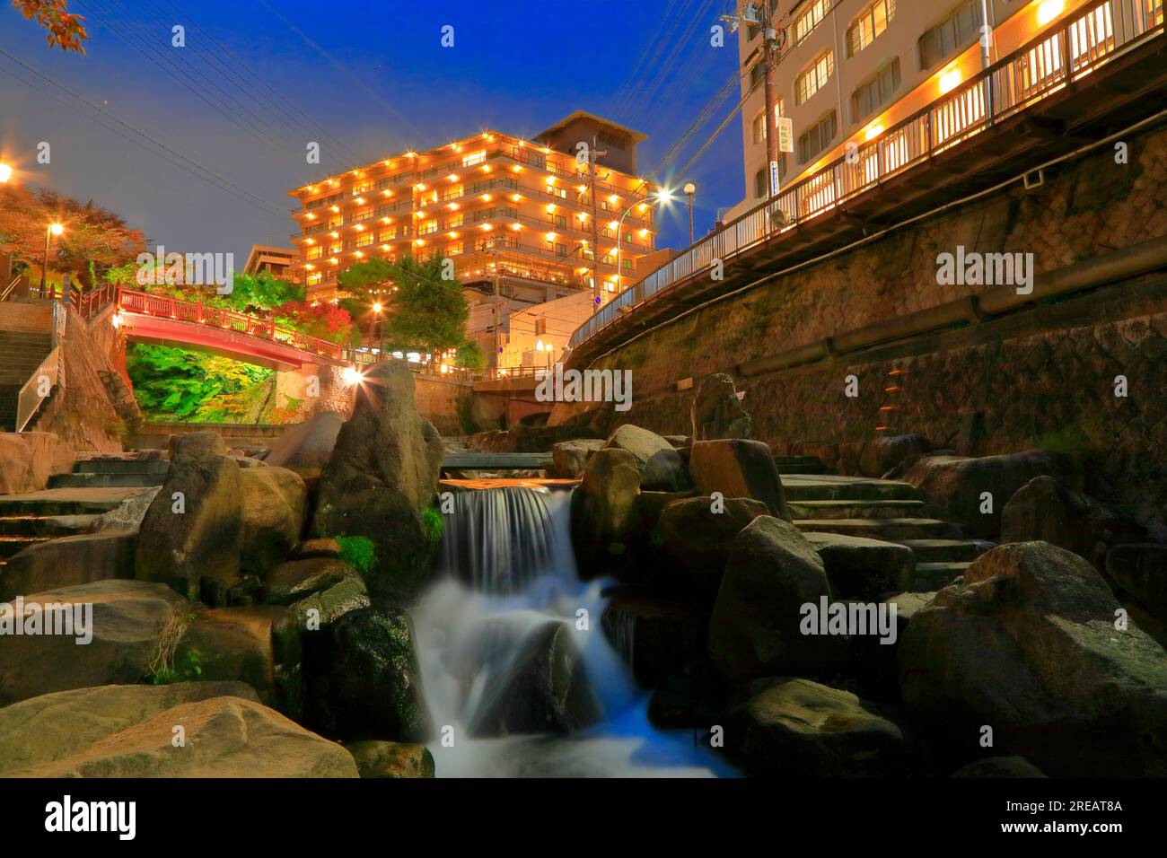 Evening view of Arima Onsen Stock Photo - Alamy