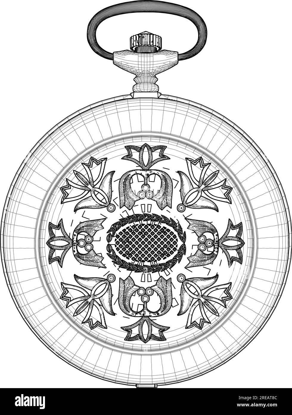 Pocket Watch Vector. Isolated On White Background A vector illustration ... Pocket Watch Vector. Isolated On White Background A vector illustration ...