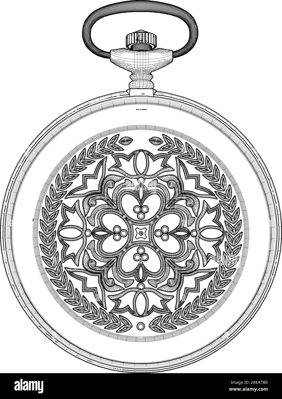 Pocket Watch Vector. Isolated On White Background A vector illustration ... Pocket Watch Vector. Isolated On White Background A vector illustration ...