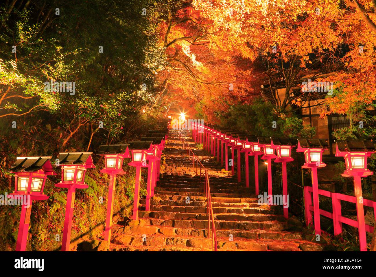 Kibune Shrine in Autumn Leaves Stock Photo - Alamy