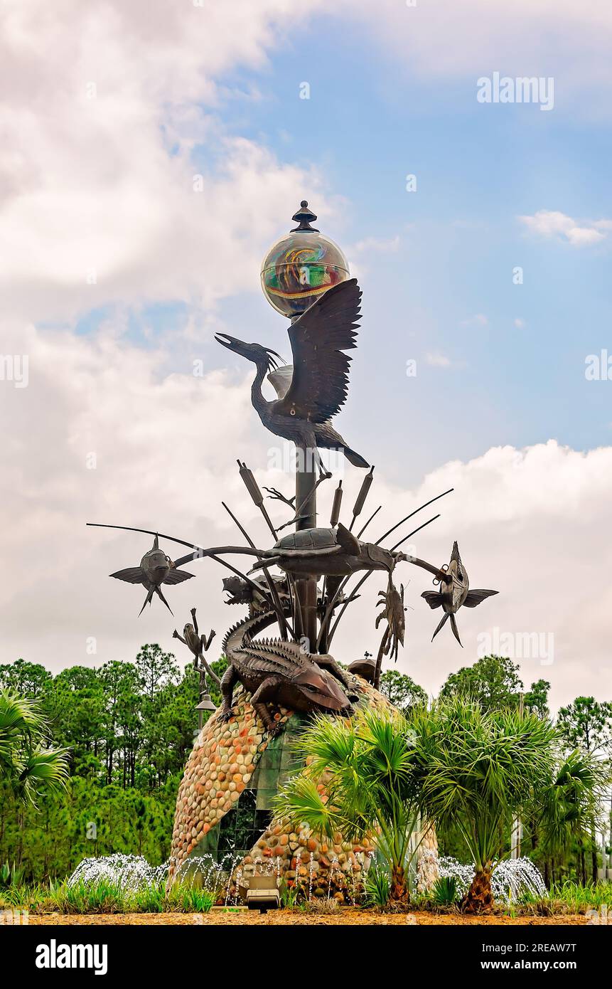 “Nature’s Playground,” a sculpture by Fairhope artist Dean Mosher, is ...