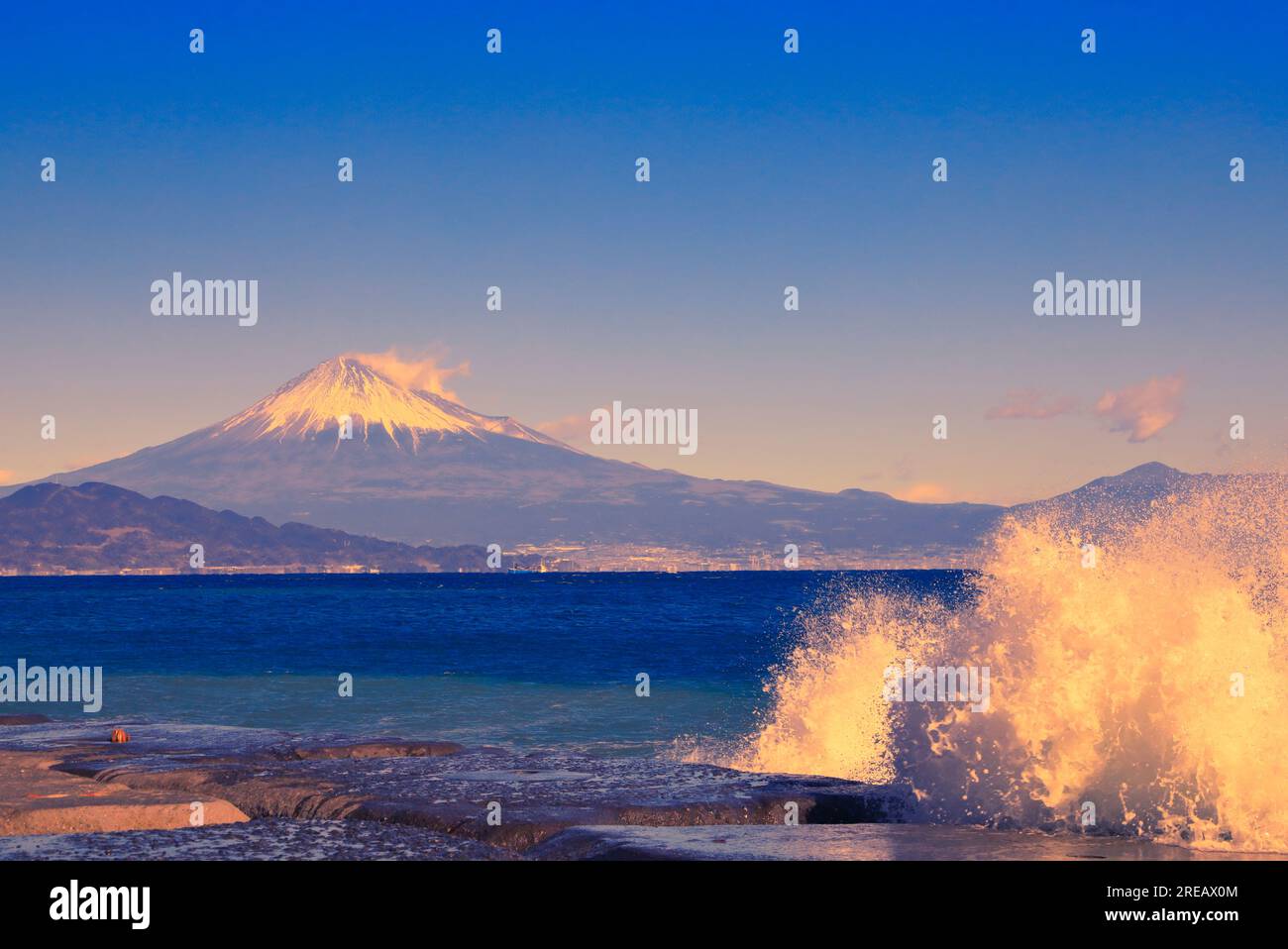 Suruga Bay and Mt. Fuji in Winter Stock Photo - Alamy