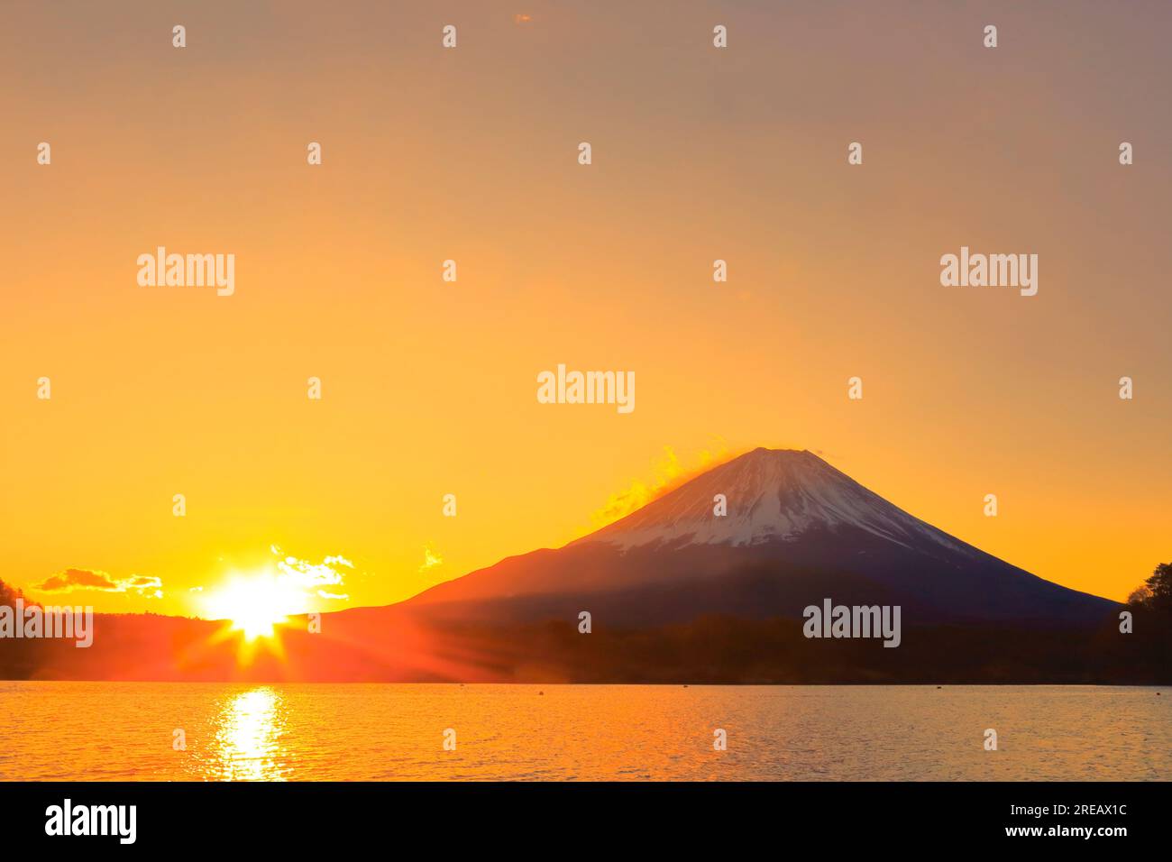 Mt. Fuji and sunrise Stock Photo - Alamy