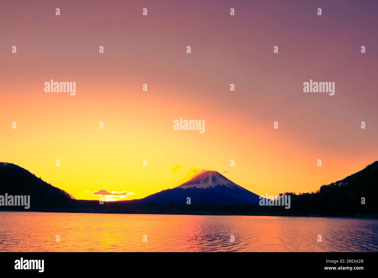 Mt. Fuji and sunrise Stock Photo - Alamy