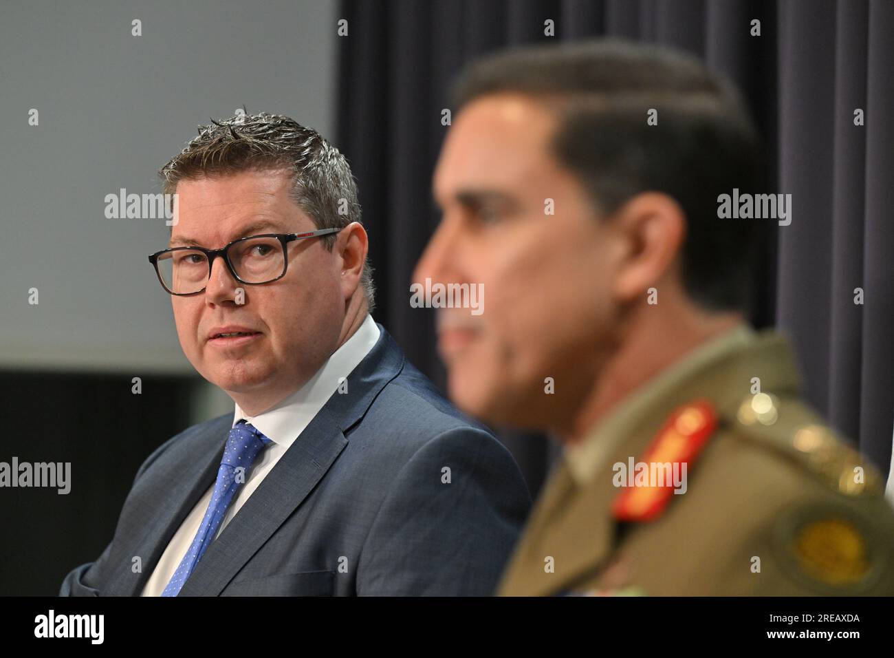 Canberra, Australia. 27th July, 2023. Minister for Defence Industry Pat ...
