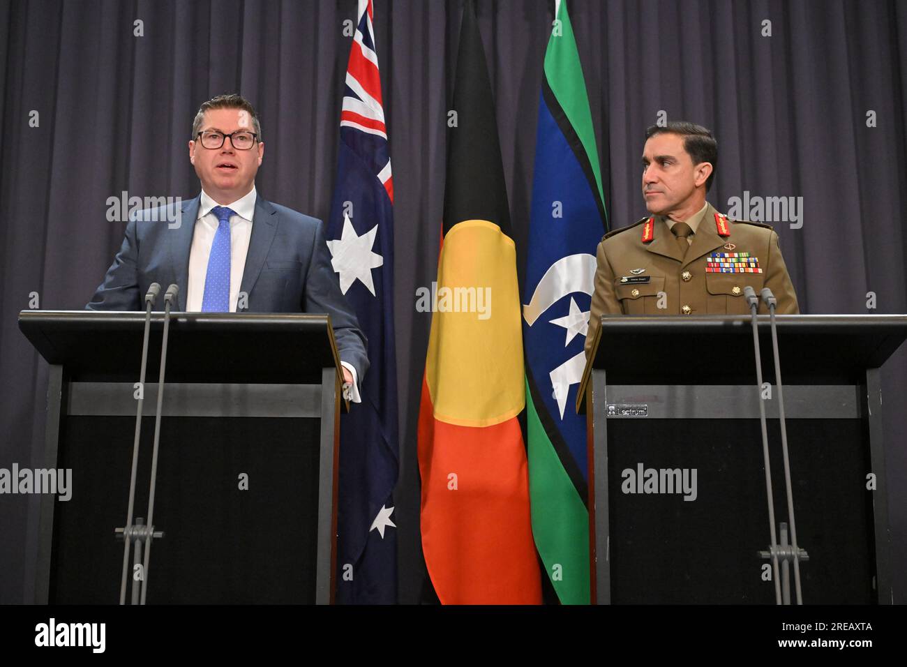 Canberra, Australia. 27th July, 2023. Minister for Defence Industry Pat ...