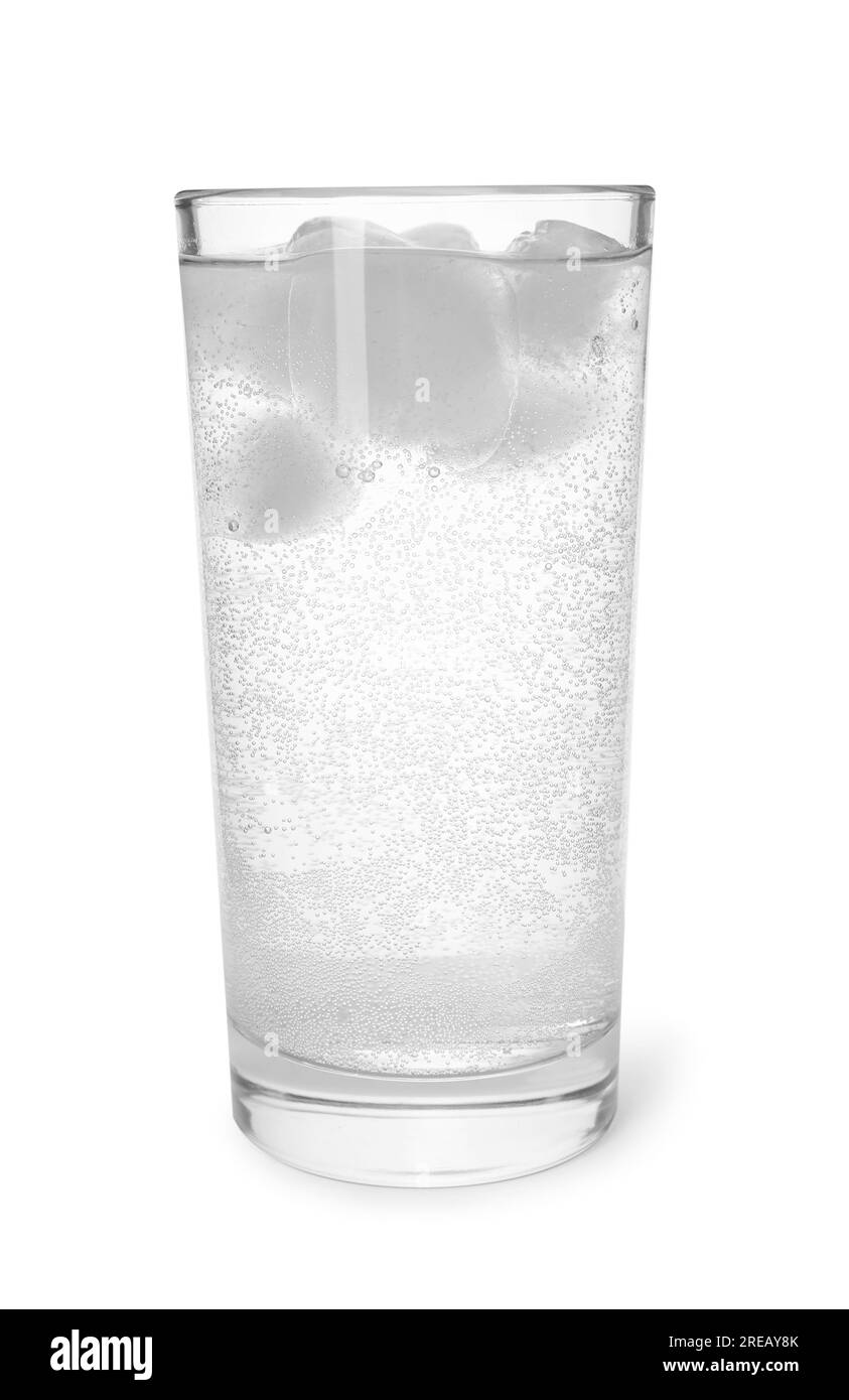 Glass of soft drink sugar cubes Black and White Stock Photos & Images - Alamy